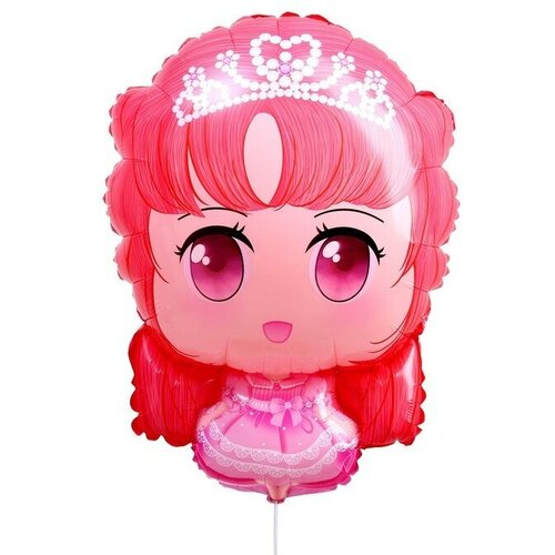Шар фольгированный 25" «Милая куколка», розовое платье, 4 штуки