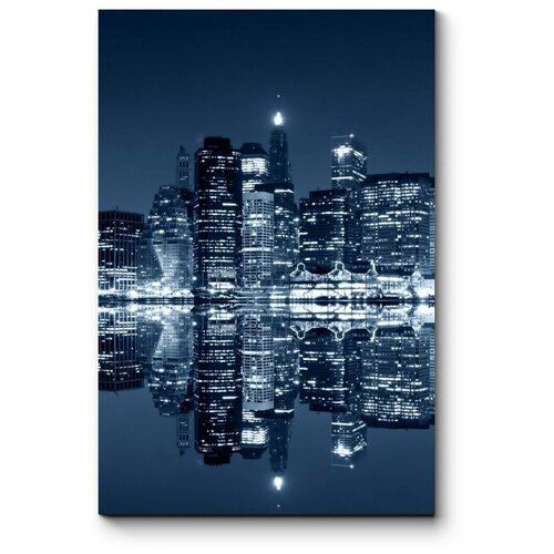 Модульная картина Манхэттен ночью, Нью-Йорк 20x30