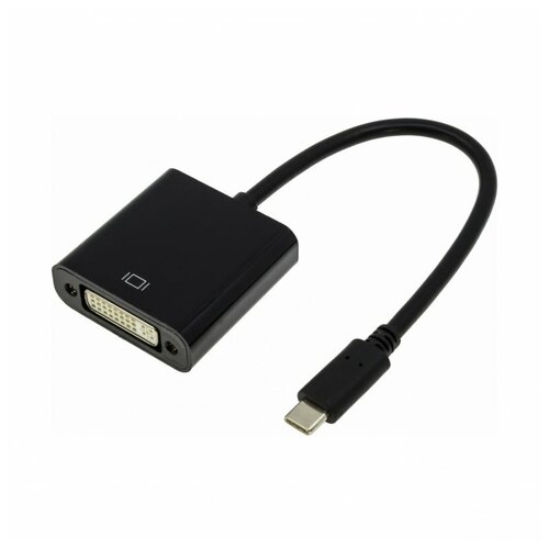 Переходник (адаптер) USB Type-C-DVI, 0.15 м, черный