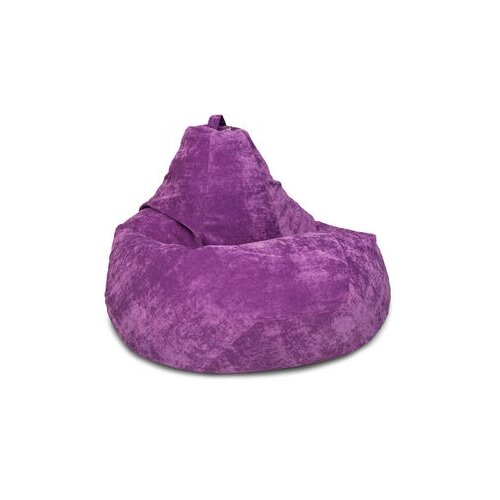 Кресло Мешок Dreambag Груша Жаккард, Велюр, Микровельвет 3XL, обивка: текстиль, цвет: ткань микровельвет фиолетовый