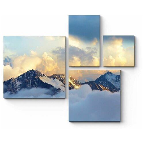 Модульная картина Альпийский пейзаж 82x68