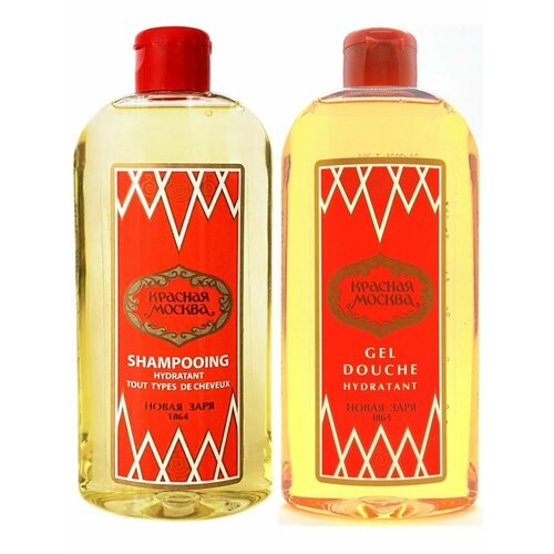 Новая Заря / Красная Москва набор шампунь увлажняющий для всех типов волос 430 мл + Гель для душа 430 мл