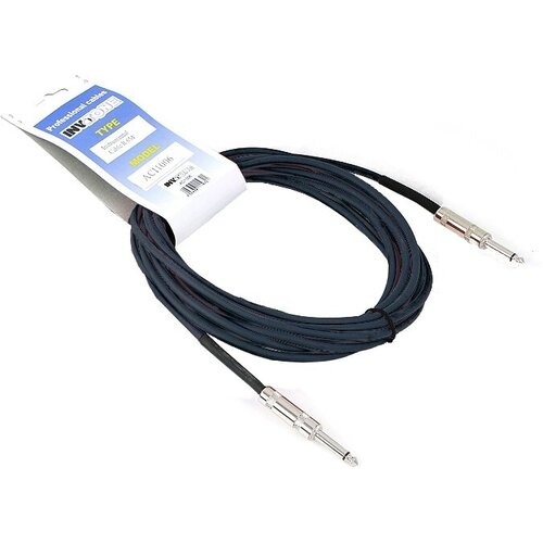 Invotone ACI1004BK инструментальный кабель, mono jack 6,3 — mono jack 6,3, длина 4 м (черный)