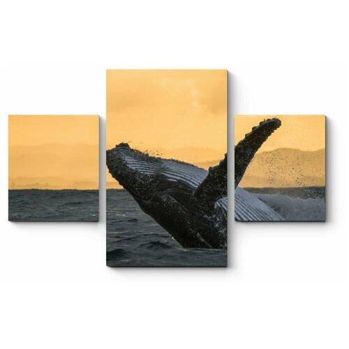 Модульная картина Величественный кит 160x104
