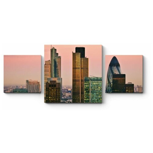 Модульная картина Небоскребы Лондона 140x60