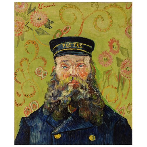 Постер / Плакат / Картина Ван Гог - Портрет почтальона Жозефа Рулена 50х70 см в раме