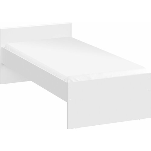 Односпальная кровать СВ-Мебель Токио Белый текстурный С основанием настил Без выкатной секции и ящиков