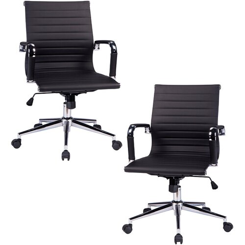 Набор 2 шт. Офисное кресло для руководителей DOBRIN CLAYTON, LMR-118B, чёрный