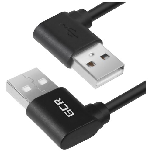 GCR Кабель 1.0m USB 2.0, AM угловой левый /AM угловой левый, 28/28 AWG, экран, армированный, морозостойкий