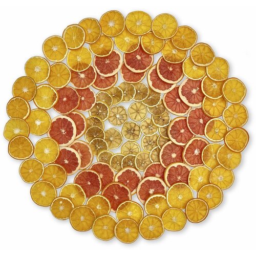 Сушеные дольки Апельсина, Грейпфрута, Лимона для домашнего декора, украшения на праздник или в торт, для поделок и рукоделия, в упаковке 100 шт.