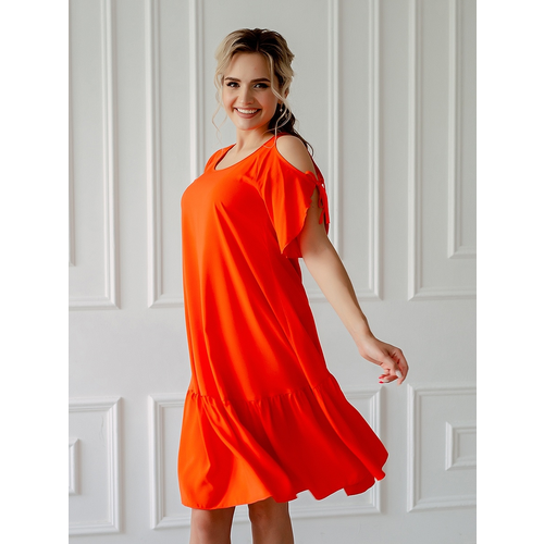 Платье Текстильный Край, размер 44, оранжевый