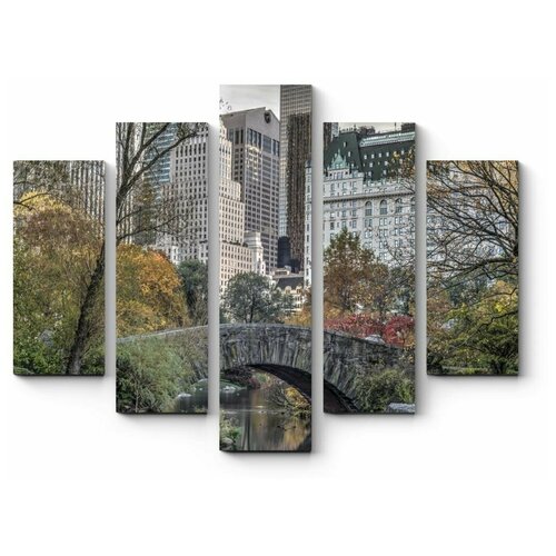 Модульная картина Осень пришла в Нью-Йорк115x92