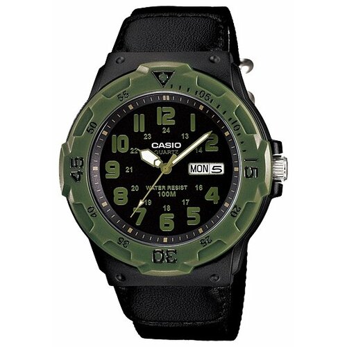 Наручные часы CASIO MRW-200HB-1B, черный, хаки