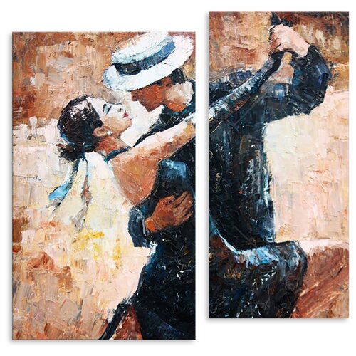 Модульная картина на холсте "Танго" 90x90 см