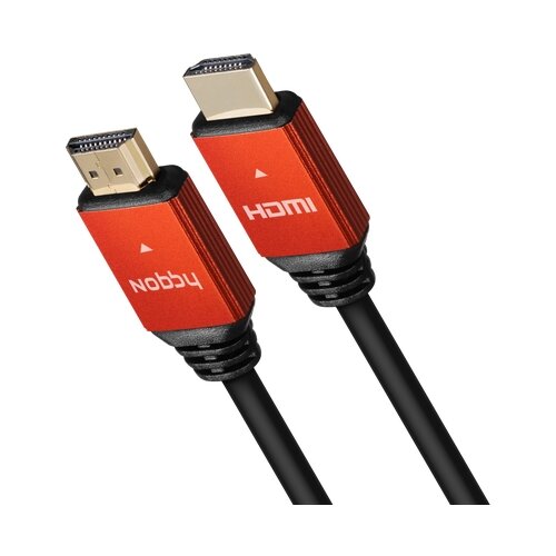 Кабель Nobby Comfort HDMI-HDMI (NBС-HC), 1.8 м, черный/красный
