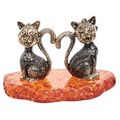 Фигурка Мартовские коты (латунь, янтарь) AM-1975 113-705862