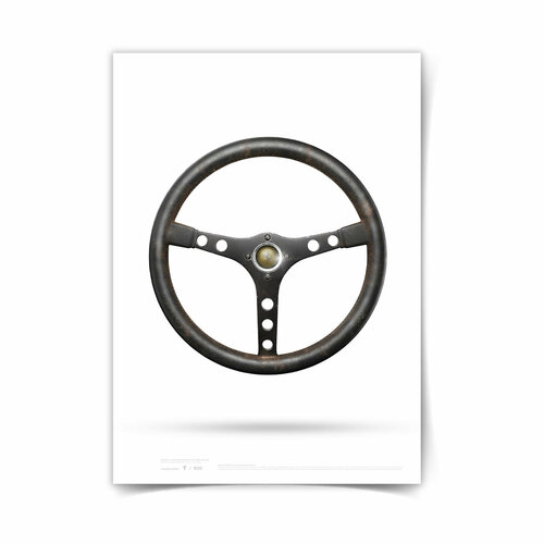 Плакат Ferrari 330 P4 Steering Wheel 50х70 см / постер на стену