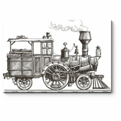 Модульная картина Старинный поезд 130x87