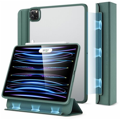 Чехол книжка ESR Ascend Hybrid Case для iPad Pro 12.9 (2022/2021) - Forest Green, зеленый