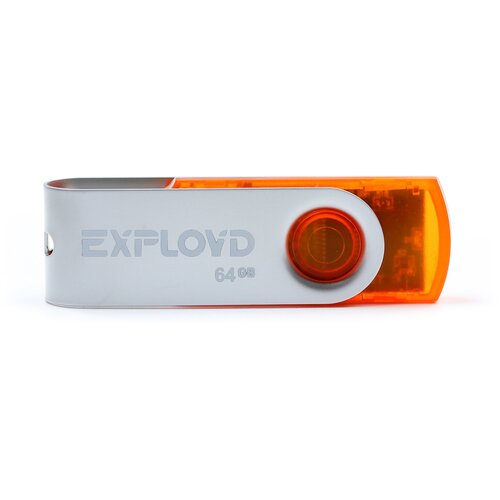 Флешка EXPLOYD 530 64 ГБ, 1 шт., orange