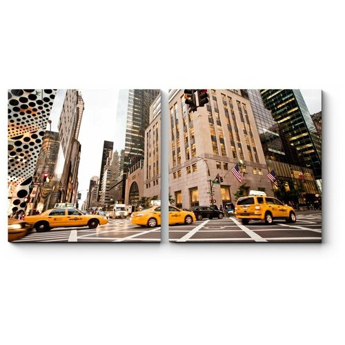 Модульная картина Центральная дорога Нью-Йорка50x25