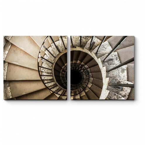 Модульная картина Винтовая лестница 90x45
