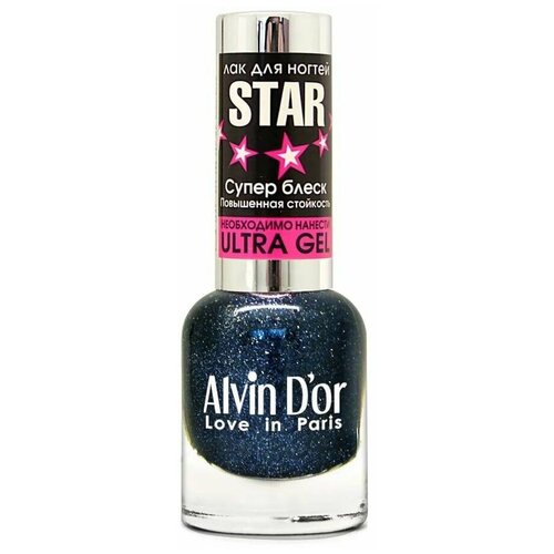 Alvin D'or Лак для ногтей STAR Супер блеск 15мл. Тон 6128