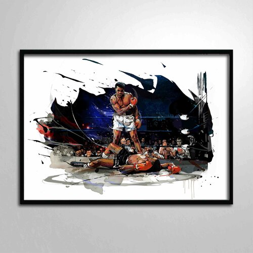 Постер в раме/Картина на стену/Мухаммед Али Легендарный момент Бокс