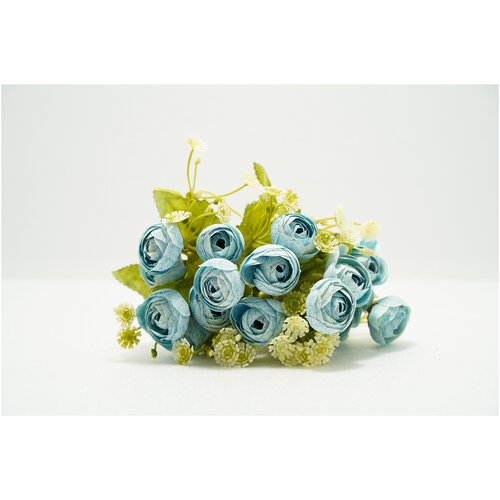 Искусственные цветы для декора пудровые(персиковые) Камелия / Пионы