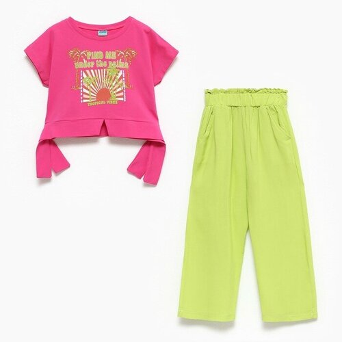 Комплект одежды Bebus, размер 28/104, зеленый, розовый