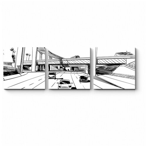 Модульная картина Дизайн моста 210x70