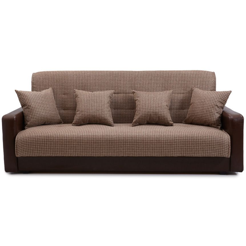 Диван Лондон рогожка Микс коричневый 140 пружинный блок (сборка дивана 100руб) (подушки - в комплект не входят)