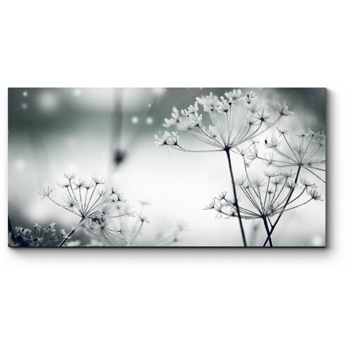 Модульная картина Замерзшие цветы 160x80