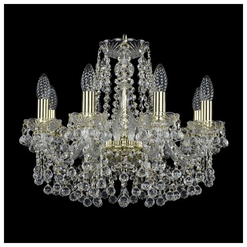 Люстра Bohemia Ivele Crystal 1409 1409/8/160/G, E14, 320 Вт, кол-во ламп: 8 шт., цвет: бесцветный