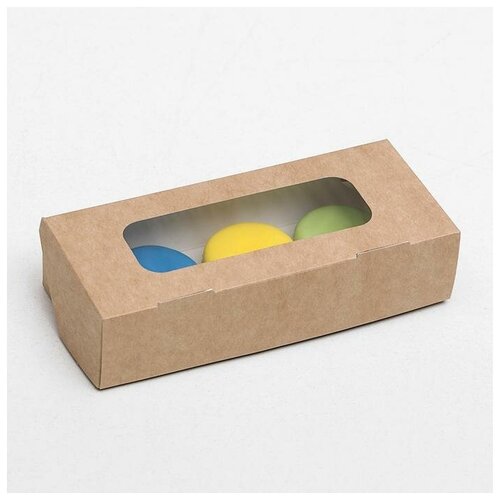 Контейнер на вынос, с окном, крафт, 17 х 7 х 4 см