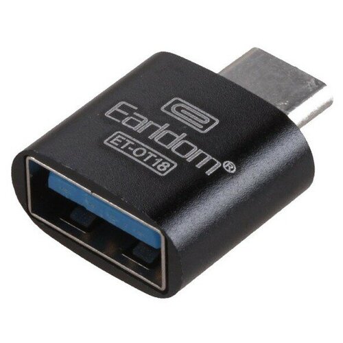 Адаптер переходник OTG с USB 3.0 на Type-C USB черный Earldom ET-OT18