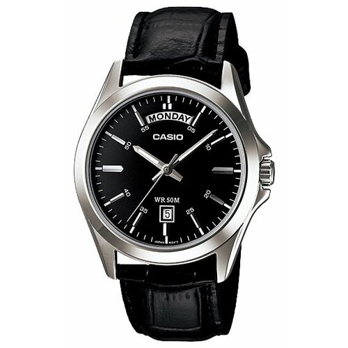 Наручные часы CASIO Collection MTP-1370L-1A, черный, серебряный