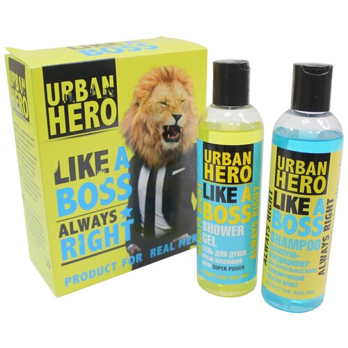 Подарочный набор для мужчин "URBAN HERO", шампунь- кондиционер + гель для душа