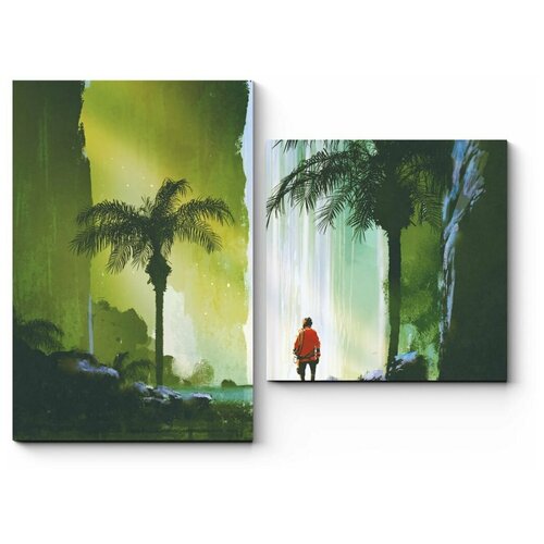 Модульная картина Тропический водопад190x143