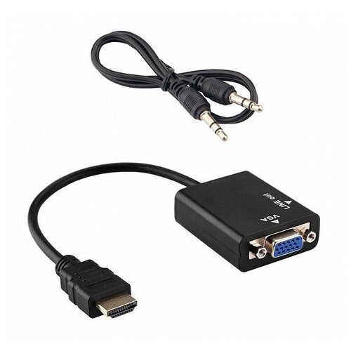 Переходник HDMI-VGA видео + J3.5 аудио Орбита