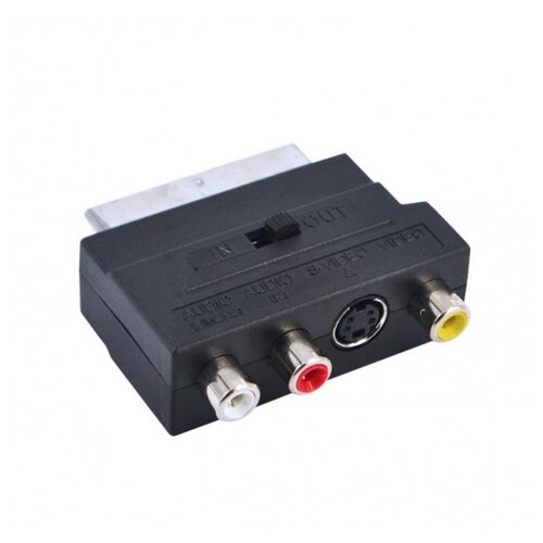 Переходник/адаптер Орбита SCART-3RCA+S-VHS, черный