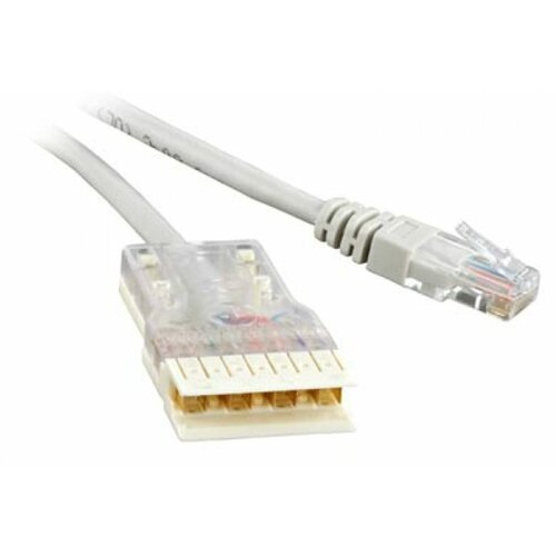 Кабель витая пара патч-корд Hyperline PC-110-RJ45-4P-C5e-1M-LSZH-GY 1.0m