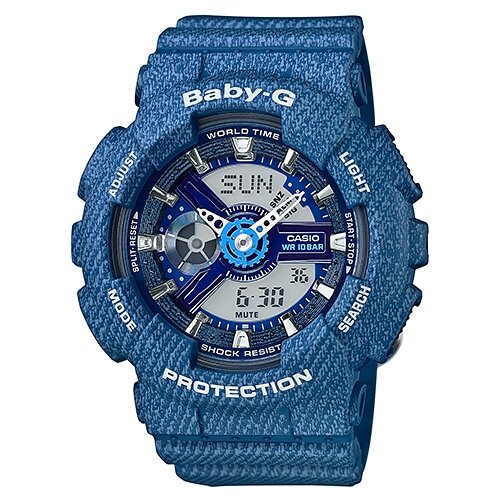Наручные часы CASIO Baby-G BA-110DC-2A2, синий, серый