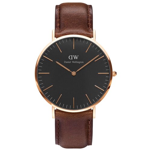 Наручные часы Daniel Wellington DW00100125, черный, коричневый