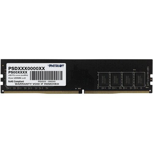 Оперативная память PATRIOT Signature DDR4 DIMM 8 ГБ PC19200, 2400 MHz (PSD48G240081)
