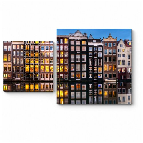 Модульная картина Огни Амстердама 110x66