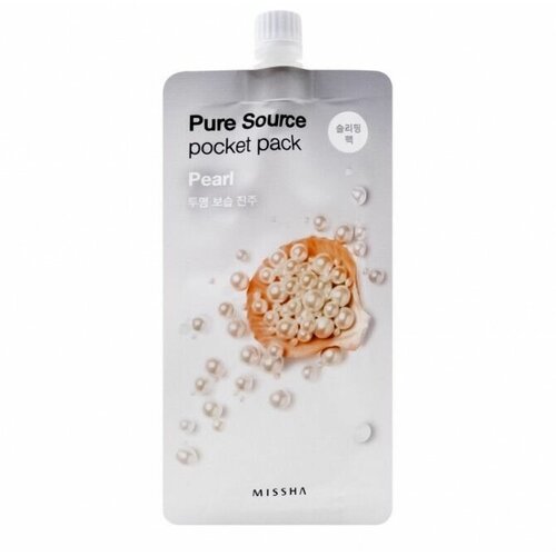 Missha Маска кремовая ночная с жемчугом Pure Source Pocket pack pearl ,10мл