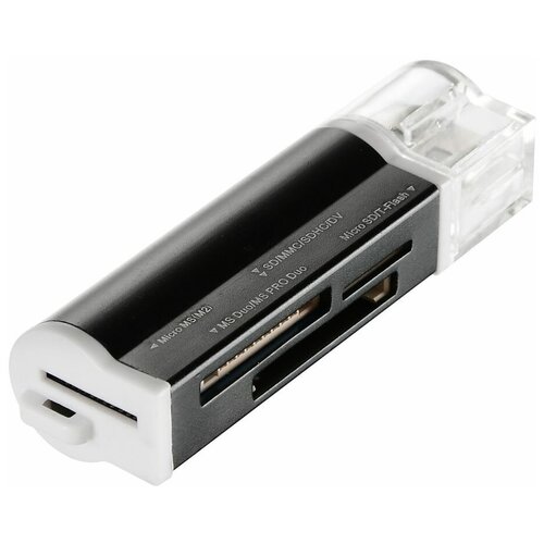 Устройство чтения карт памяти USB2.0 Buro BU-CR-3101 черный