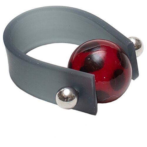 Кольцо Divetro, муранское стекло, размер 17, красный