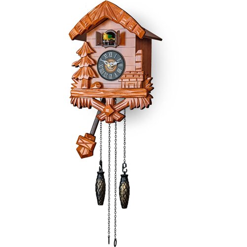 Часы с кукушкой деревянные настенные декоративные 6058C